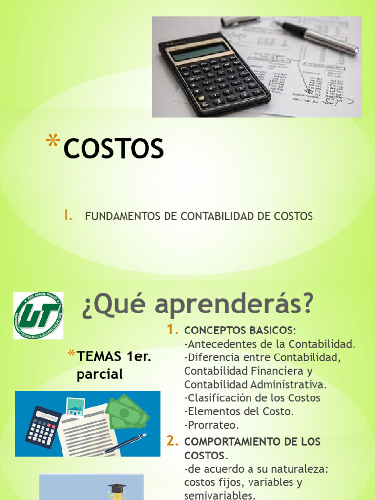 I Fundamentos de La Contabilidad de Costos | PDF | Contabilidad de costos | Contabilidad