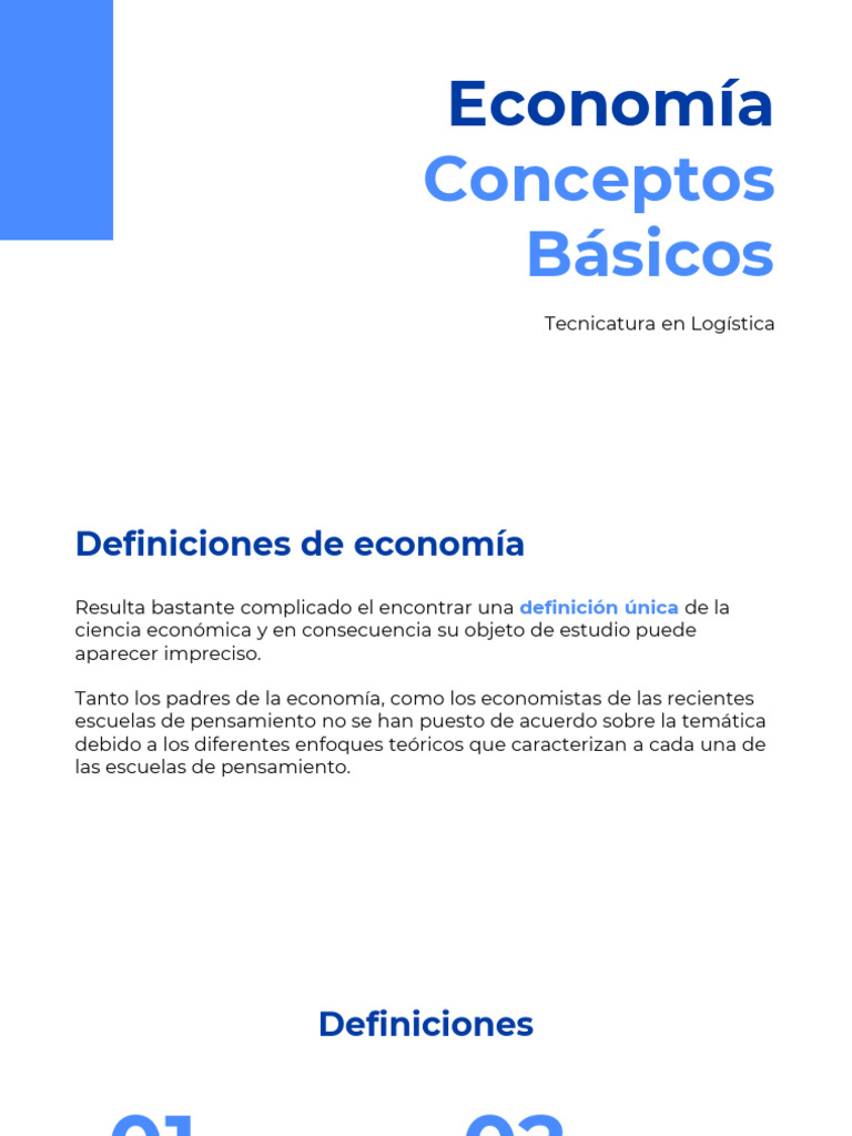 Conceptos Básicos de Economía | PDF | Ciencias económicas | Macroeconómica