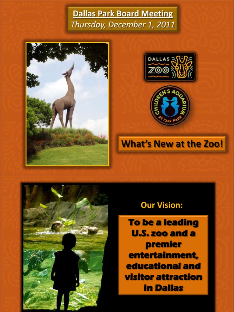 Dallas Zoo Park Board Presentation 12 1 11 Final | PDF | Dallas ...