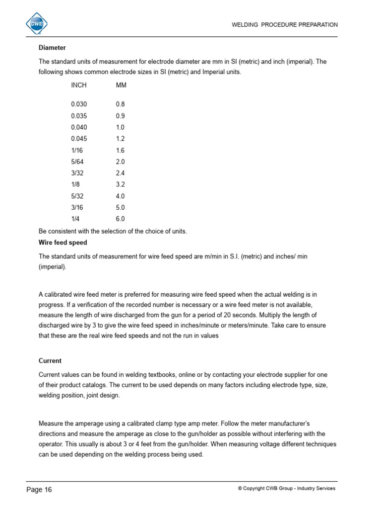 Wire Feed Speed | PDF