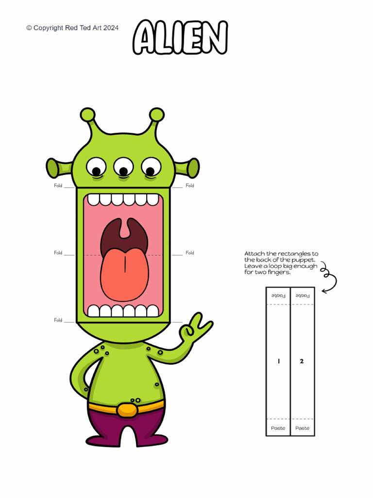 Full Color Alien Puppet - RedTedArt | PDF