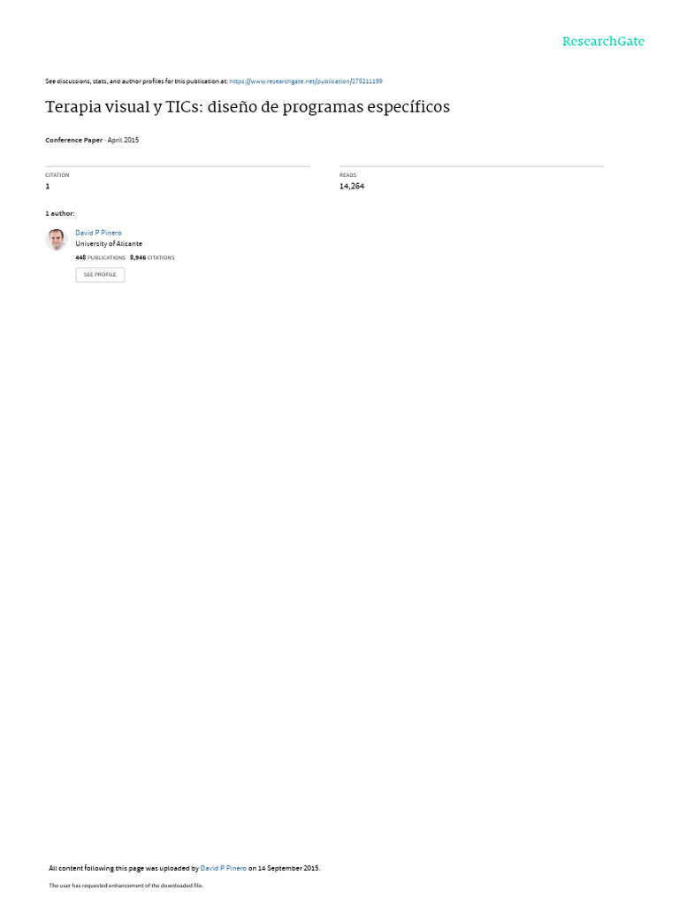 Programas Terapia Visual | PDF | Sentidos | Oftalmología