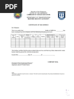 Marina Certificate of Sea Service | PDF