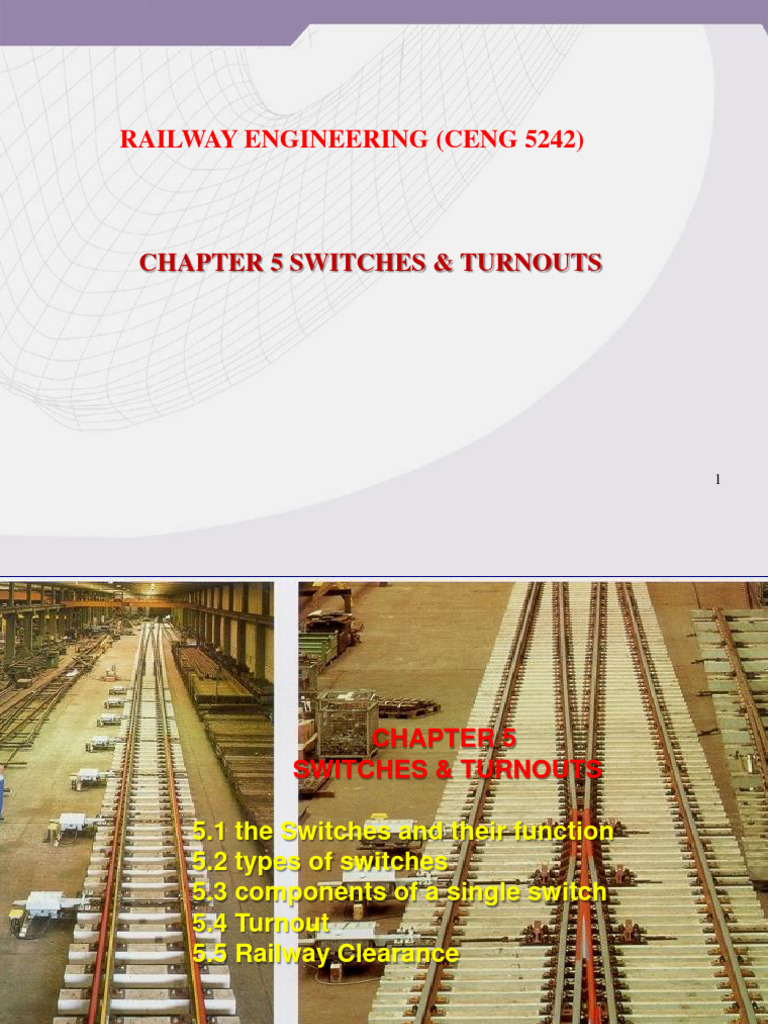 lecturenote_789431582chapter-5 switches | PDF | Rail Transport | Rail Infrastructure