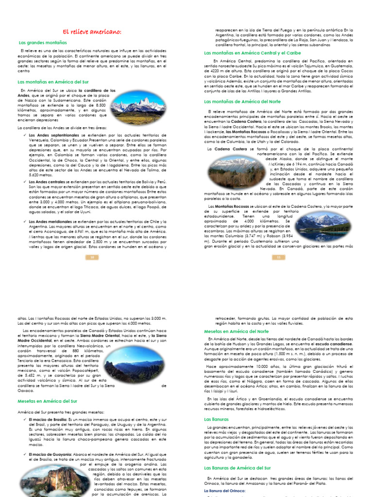 Montañas y Mesetas de América | PDF | Clima | Clima templado