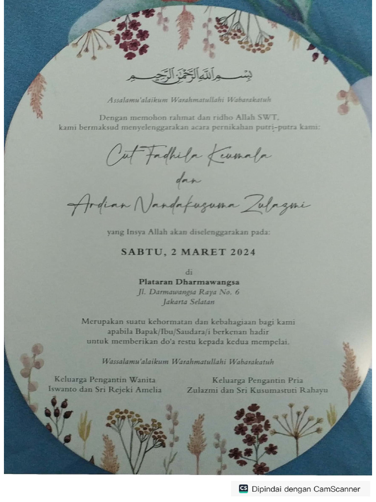 Undangan Resepsi | PDF