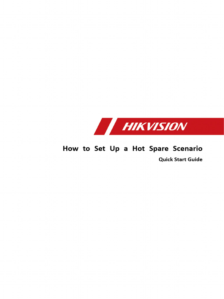 How To Set Up A Hot Spare Scenario Quick Start Guide | PDF | Damages ...