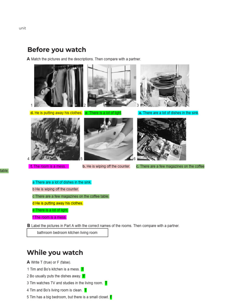 Four Corners 2e Level 2 Unit 04 Video Worksheet - 2 | Download Free PDF ...