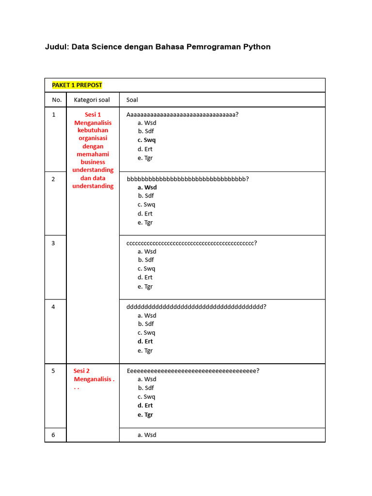 Contoh Prepost Yang Benar - Synchronous - Asynchronous PDF | PDF | Science & Mathematics | History