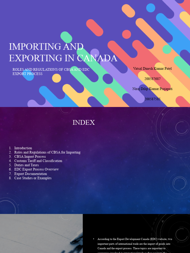 Importing and Exporting in Canada Guide | PDF | Customs | Taxes