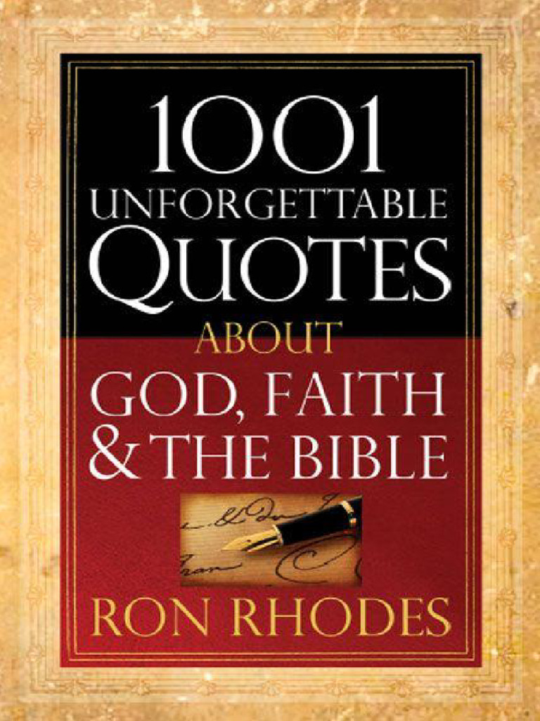1001 Unforgettable Quotes About God - Faith - and The Bible - Ron ...