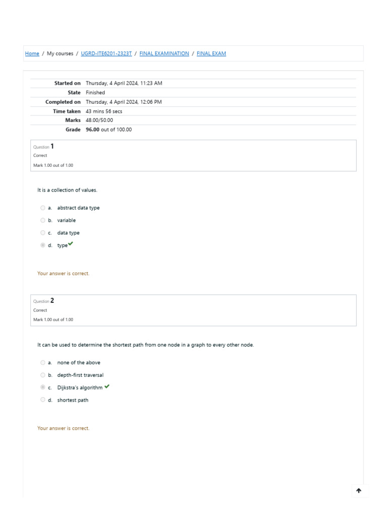 Final Lec Exam | PDF | Applied Mathematics | Computer Data Final Lec Exam | PDF | Applied Mathematics | Computer Data