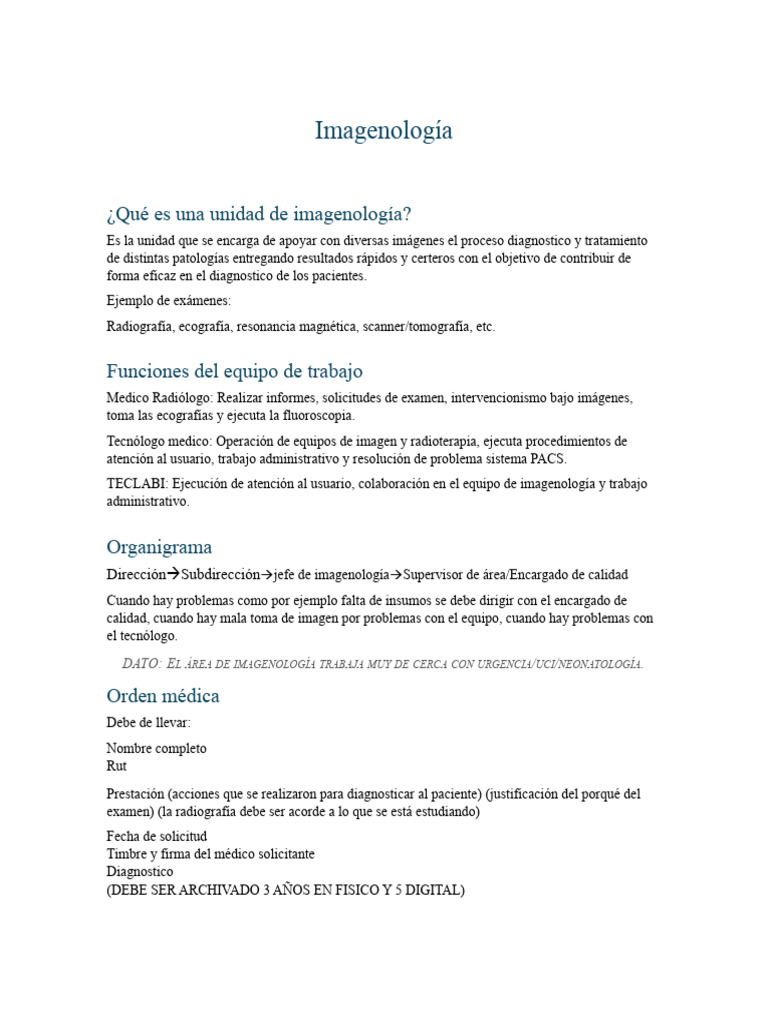 Imagenología Prueba 1 | PDF | Imagenes medicas | Rayo X