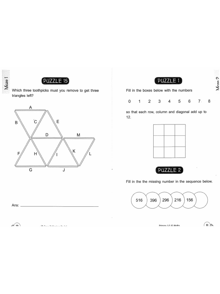 Casco IQ Math Level 1 Maze 2 | PDF