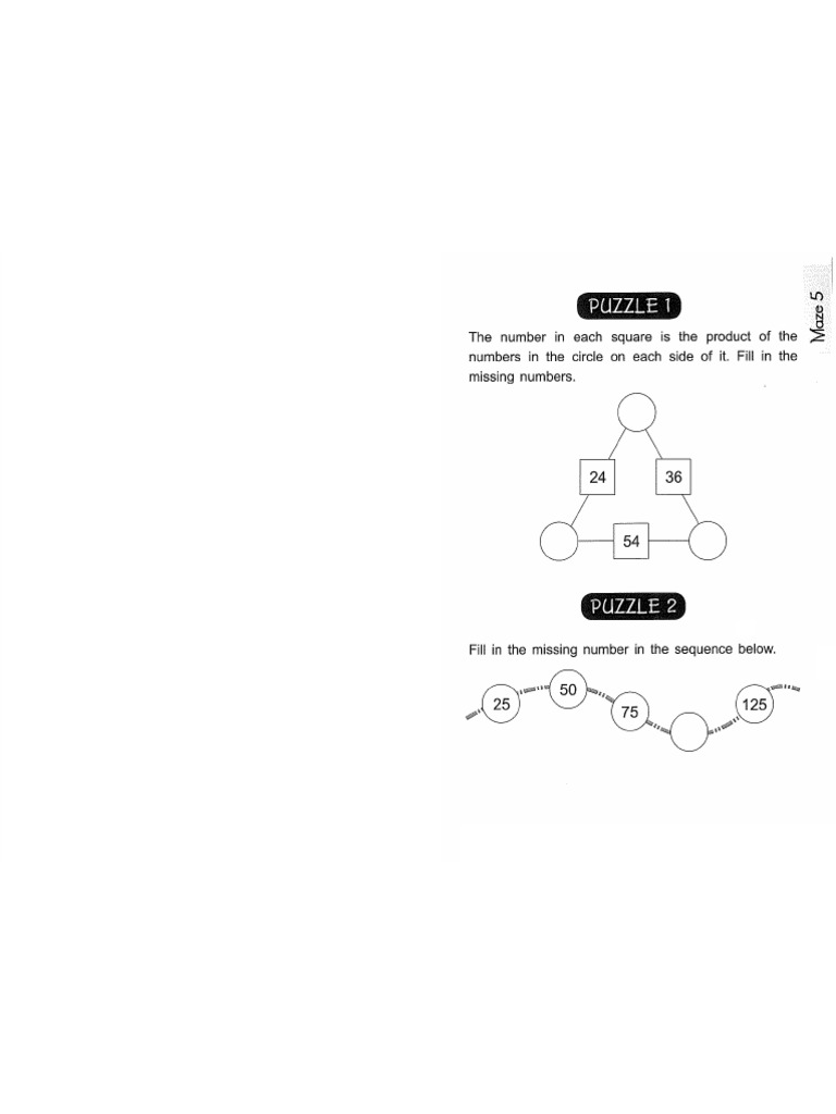 Casco IQ Math Level 1 Maze 5 | PDF