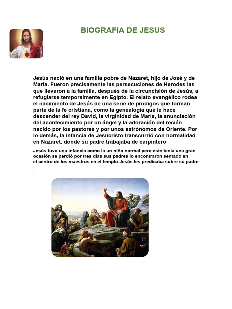 Biografia de Jesus | PDF | Ciencias sociales | Historia