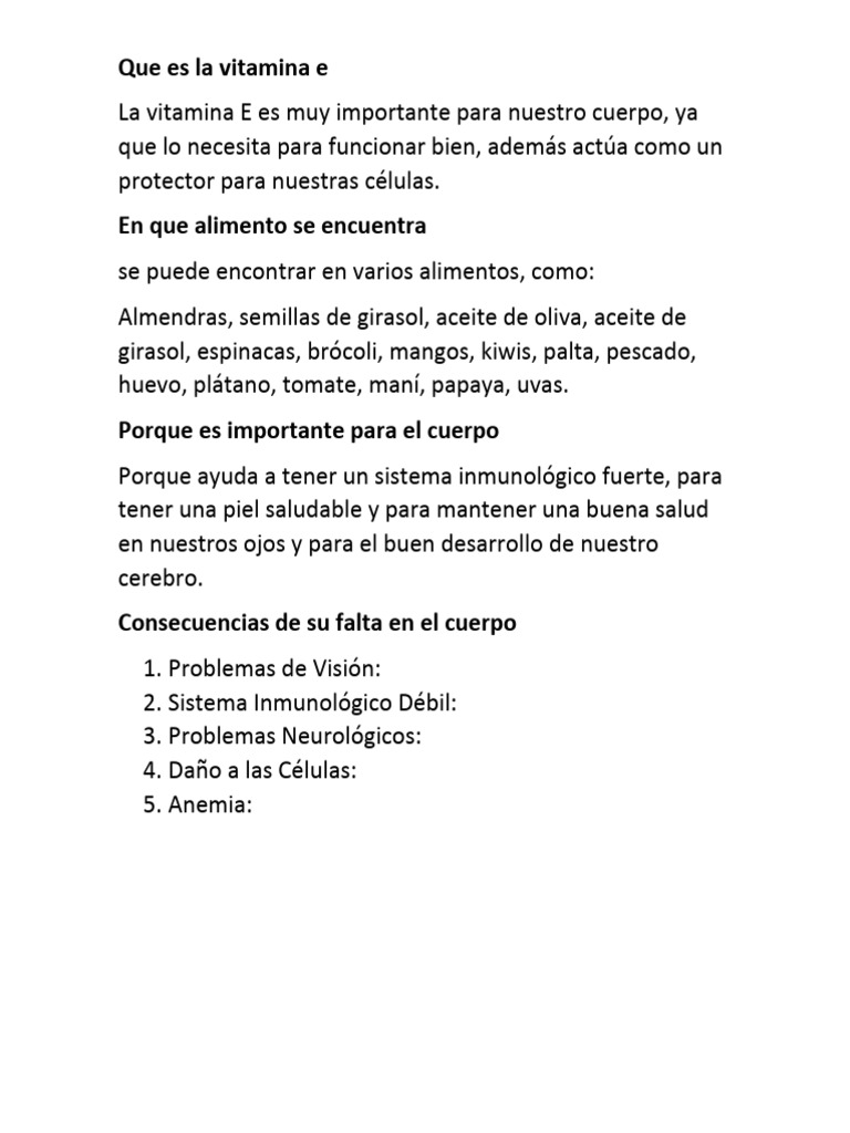 Que Es La Vitamina e | PDF | Vitamina e | Vitamina