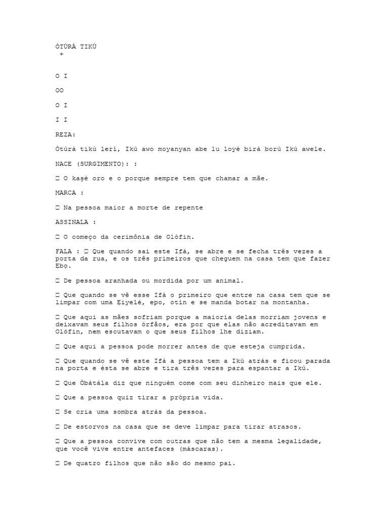 Òtùrà Tikú | PDF | Gastronomia, comida e vinho