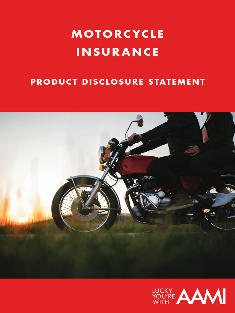 aami-motorcycle-insurance-pds | PDF | Vehicle Insurance | Insurance