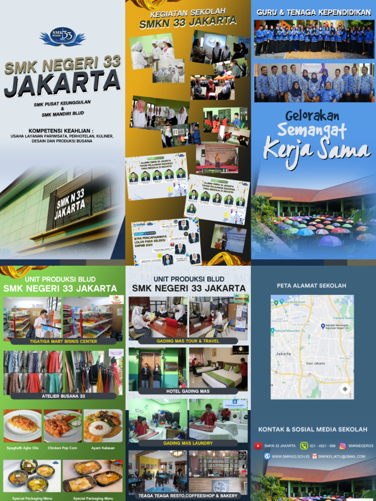Brosur SMKN 33 Jakarta-2023 2024-SMKBLUD SMKPK | PDF