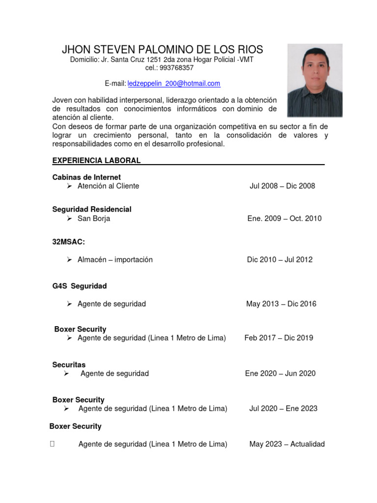 Palomino CV 2024 | PDF