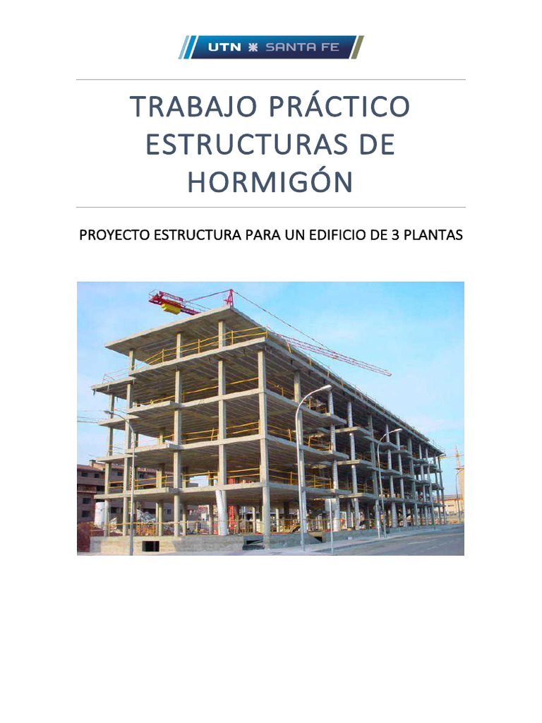 Consignas TP Estructuras de Hormigon 2024 | PDF | Viga (Estructura) | Columna