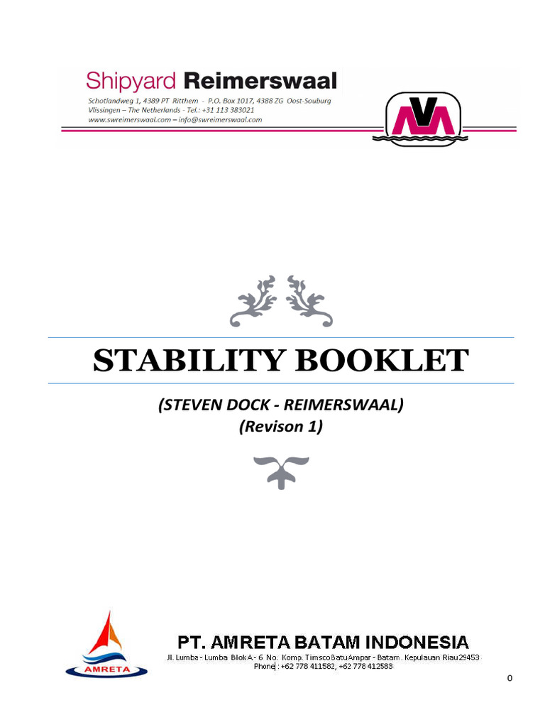 D01 Stability Booklet R1 | PDF | Watercraft | Shipping