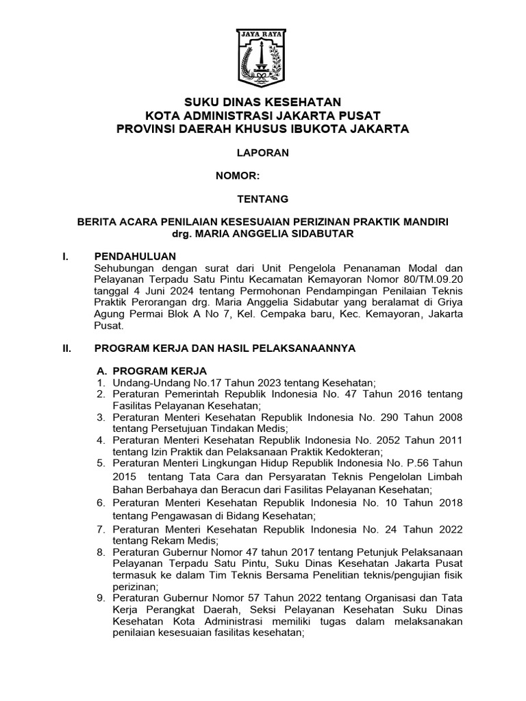 Lap BA - TPMD DRG MARIA ANGGELIA SIDABUTAR 2024 | PDF