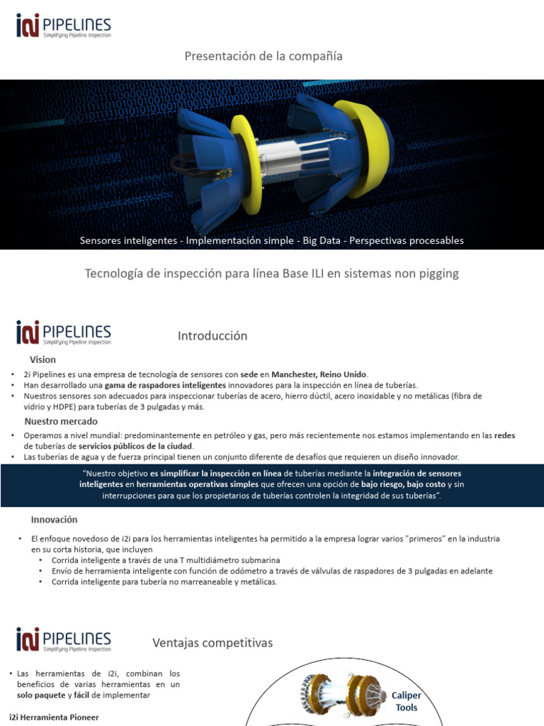 Presentacion General de Tool ILI I2ipipeline | PDF | Herramientas