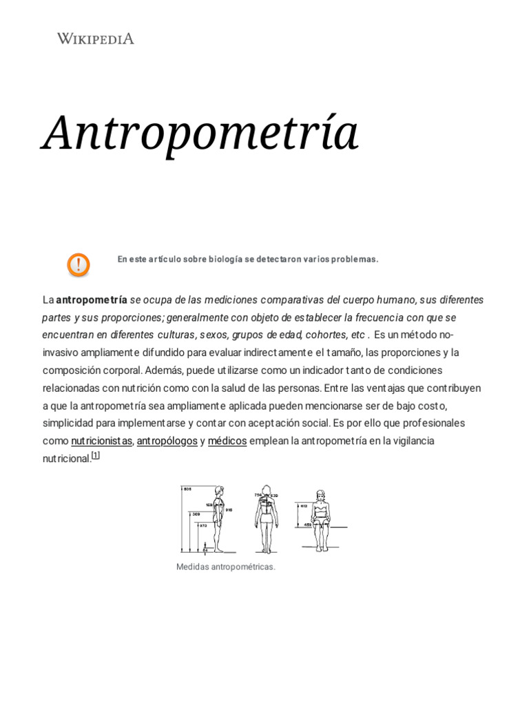 Antropometría Descargar Gratis Pdf Antropometría Cuerpo Humano