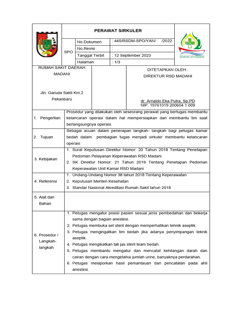 Spo Perawat Sirkuler | PDF