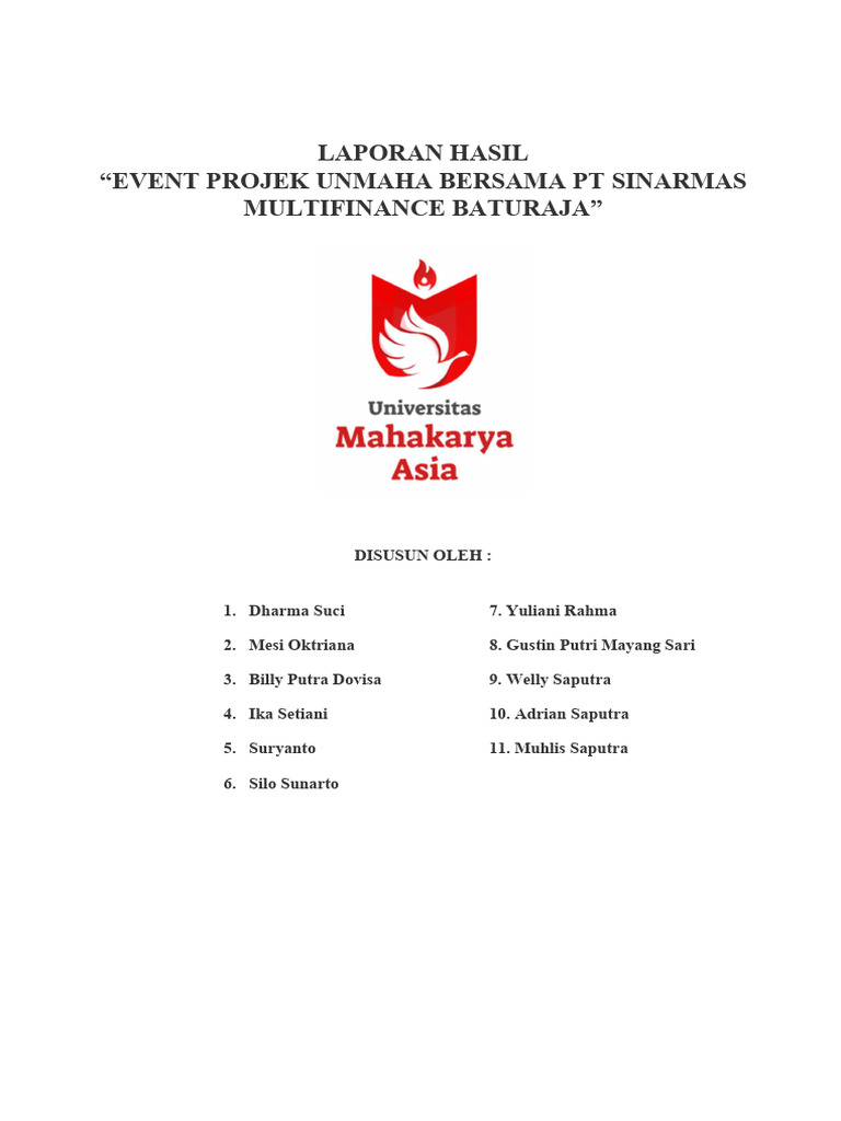 Laporan Hasil Event Project Kelompok 3-2-1 | PDF | Ilmu Sosial