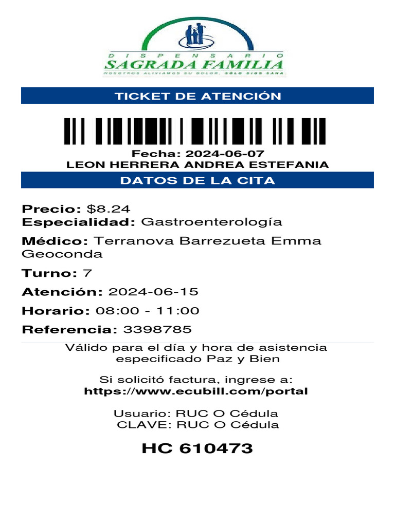 Ticket de Atención: Fecha: 2024-06-07 | PDF
