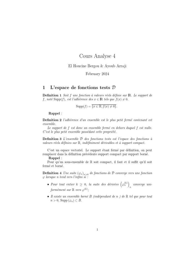 Resume Cours | PDF | Distribution (Mathématiques) | Analyse réelle