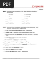 Bahagi NG Liham (Worksheet) | PDF