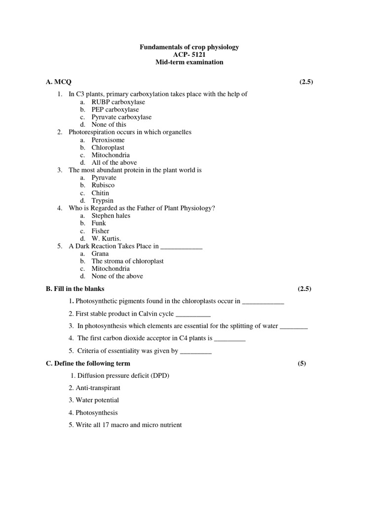 Mid Term Questions | PDF