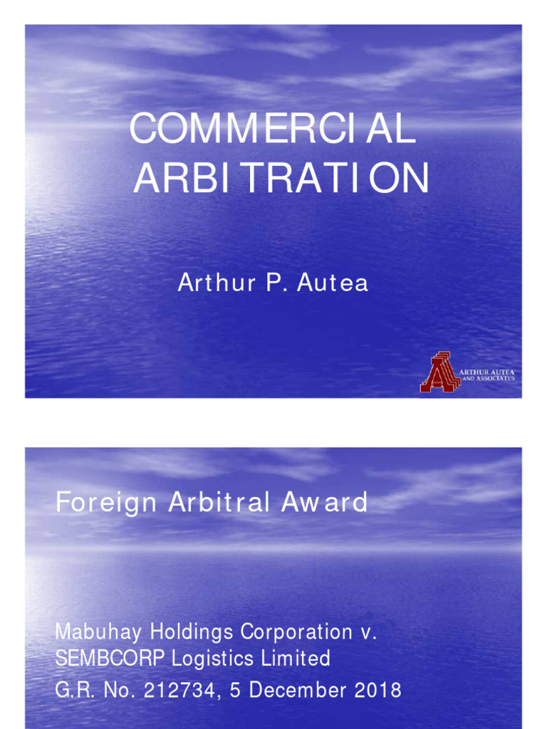 Commercial Arbitration | PDF | Arbitration | Alternative Dispute Resolution