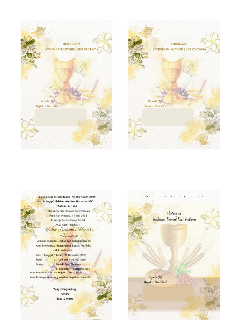 Undangan Hendra Fix | PDF