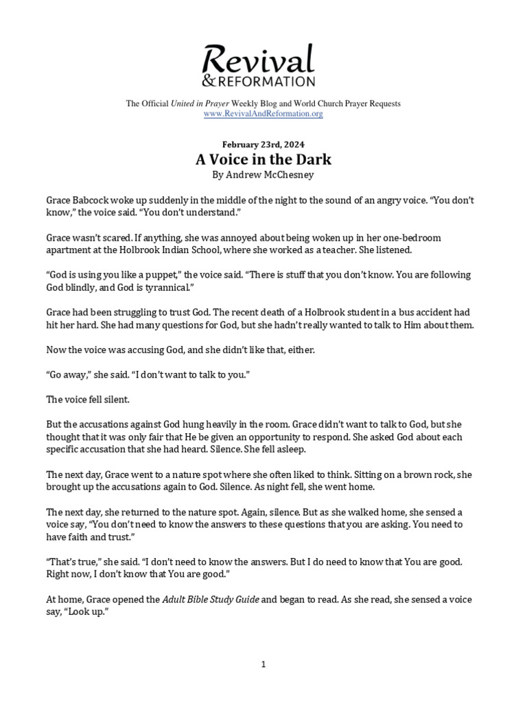 A Voice in The Dark | PDF | Prayer | Jesus