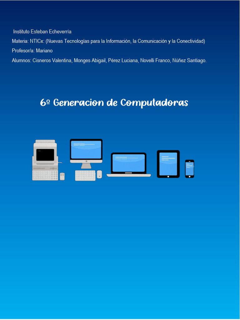6º generacion de computadoras | PDF | Inteligencia artificial ...