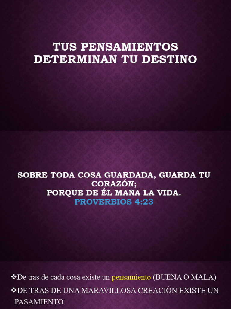 Tus Pensamientos Determinan Tu Destino | PDF