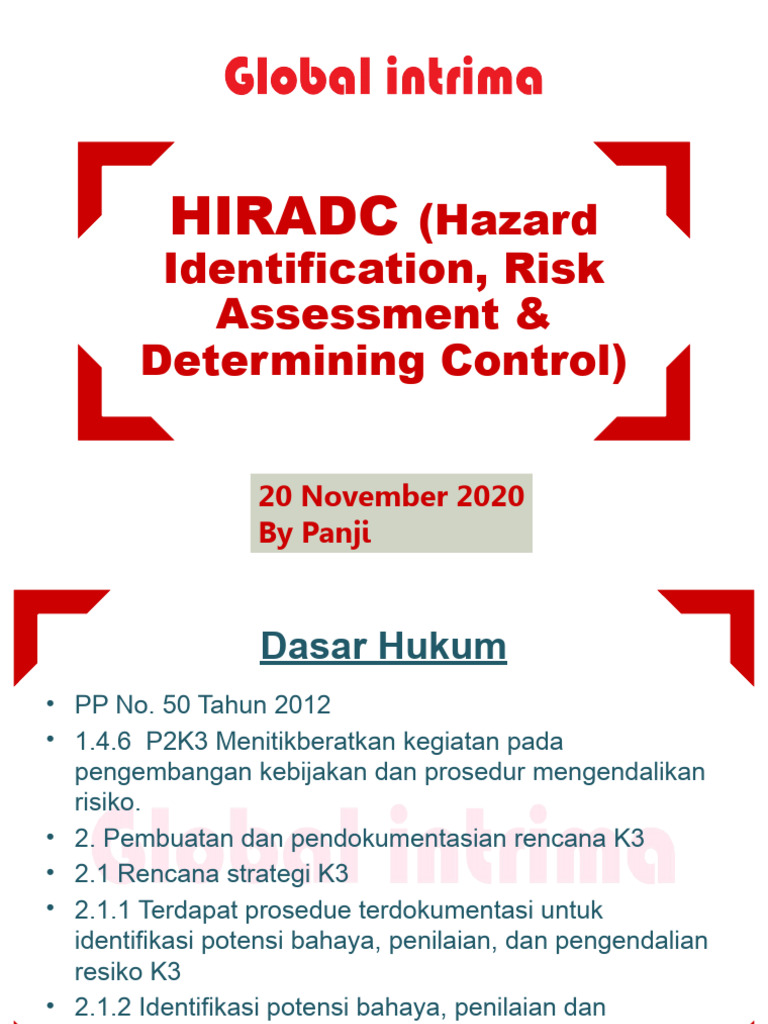 Internal Presentation - HIRADC | PDF | Bisnis
