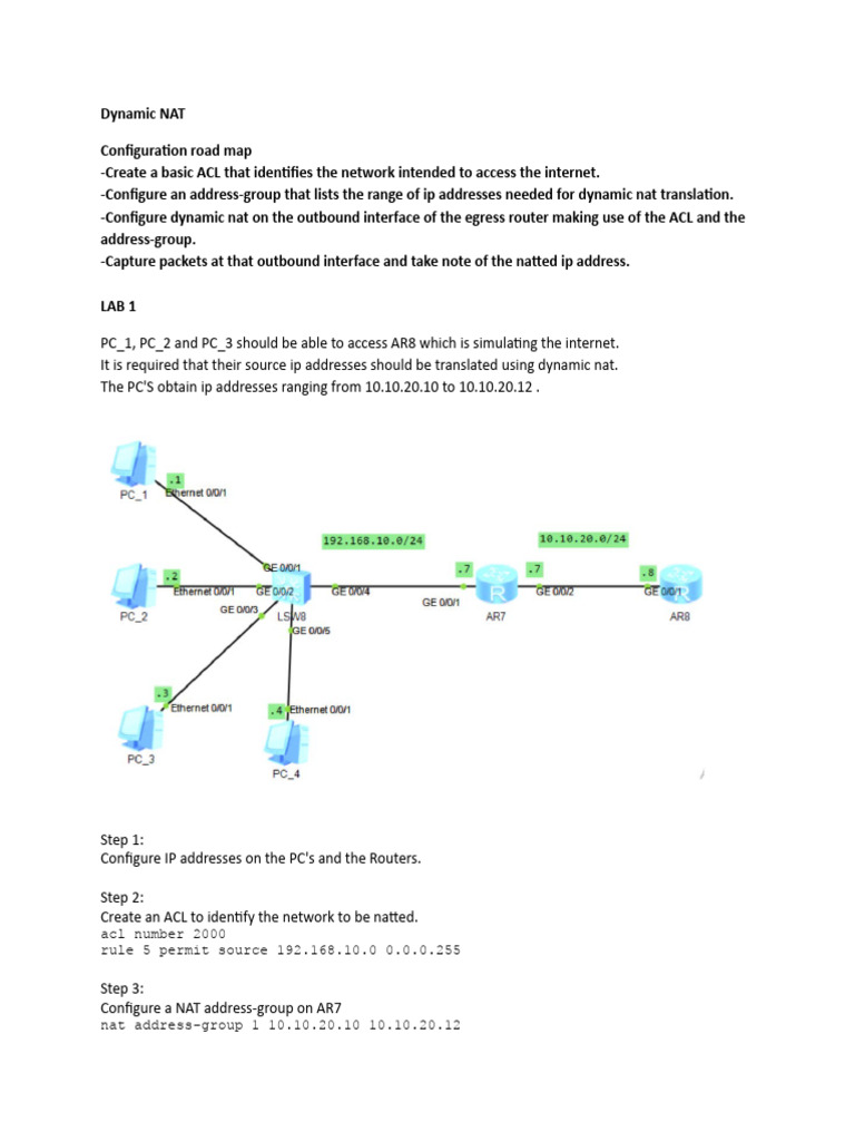 Dynamic NAT | PDF | Ip Address | Computer Science