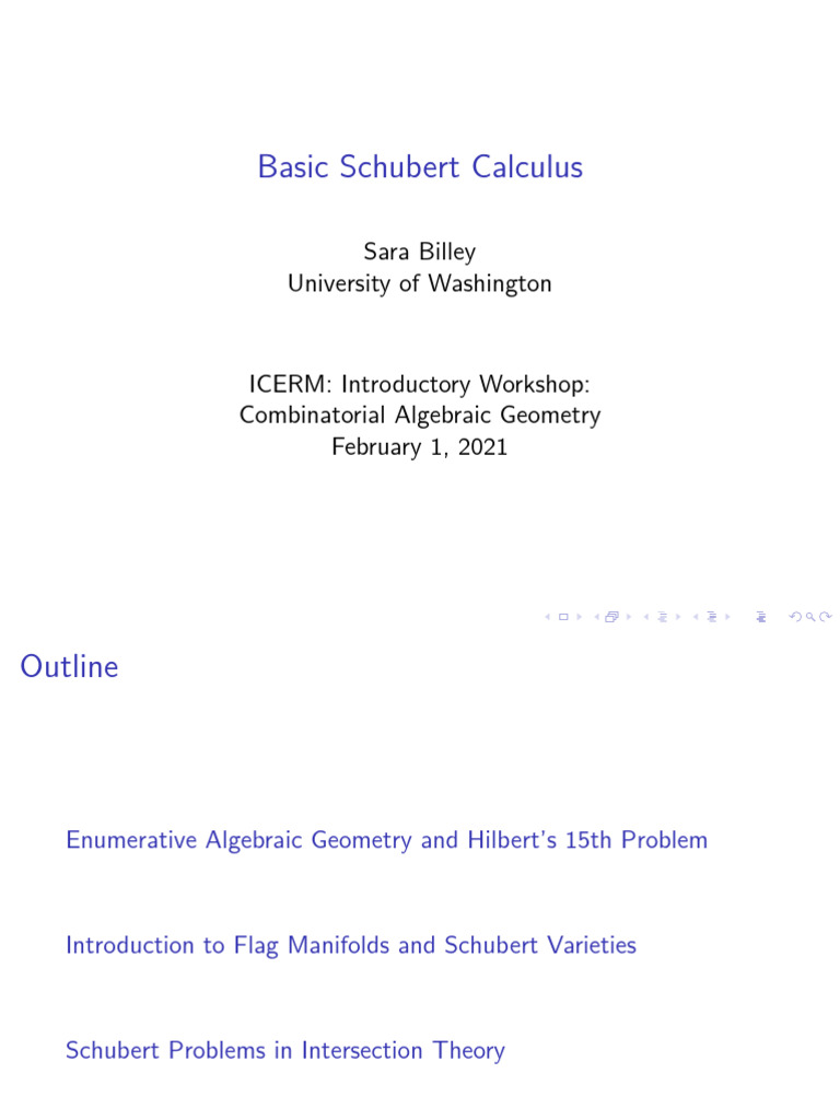 Schubert Calculus | PDF | Geometry | Infinity