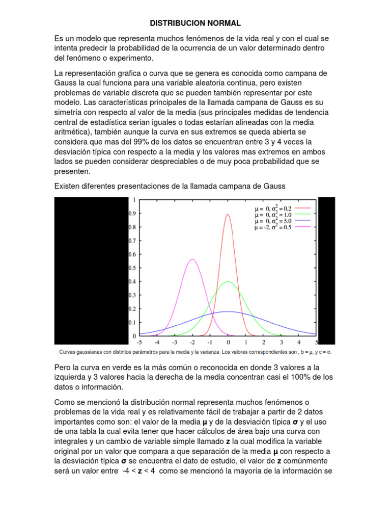 Distribucion Normal | PDF | Distribución normal | Media