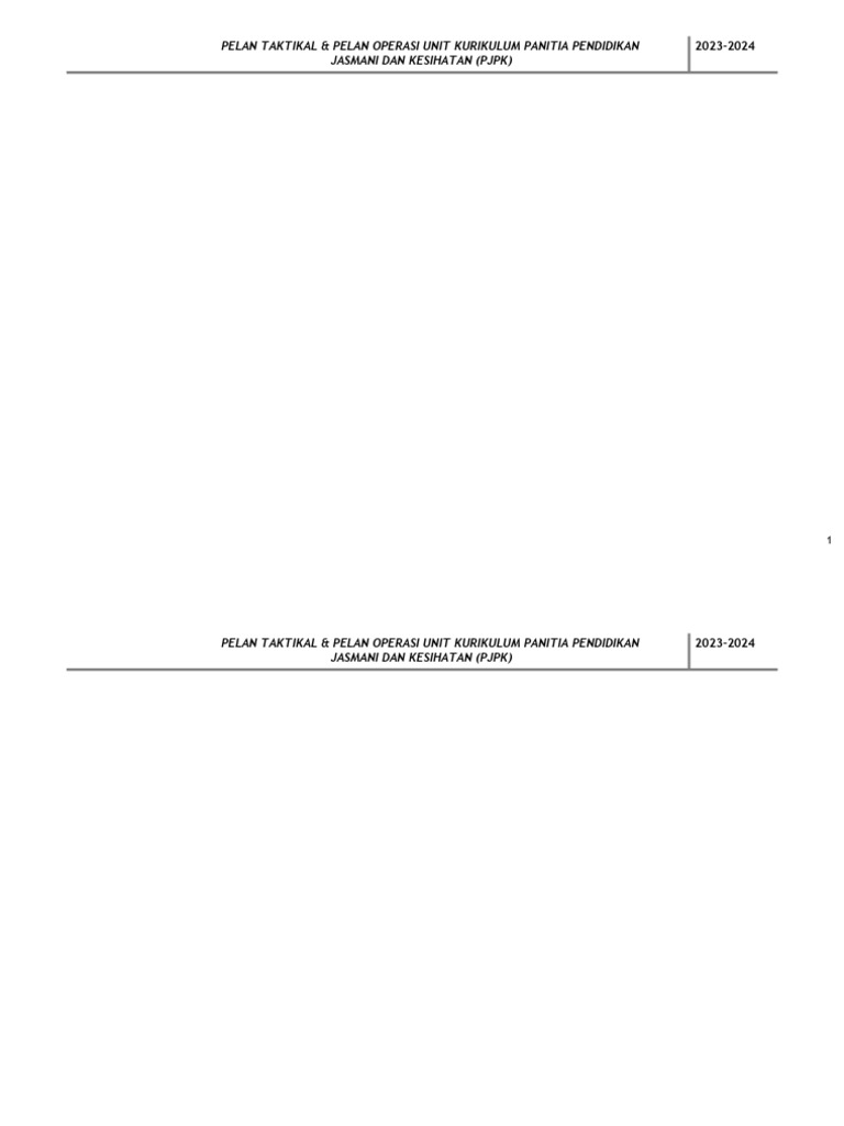 Toaz - Info Pelan Taktikal Pelan Strategik PJPK SKK PR | PDF