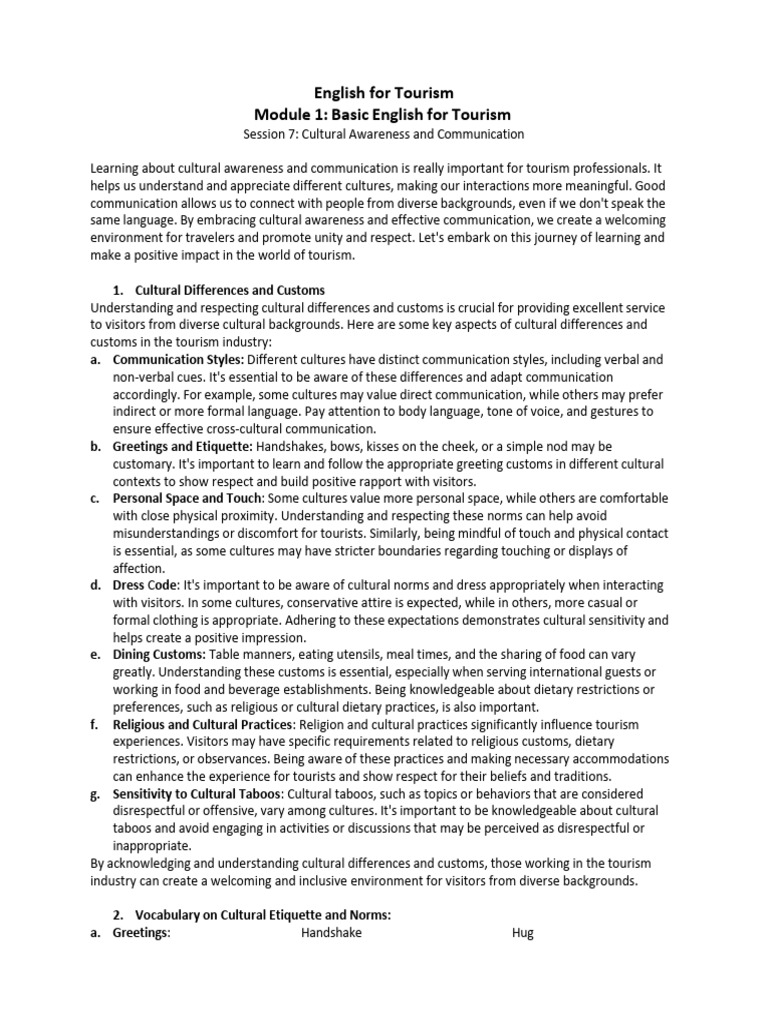 E4T-Module 1 - Session 7 | PDF | Nonverbal Communication | Communication