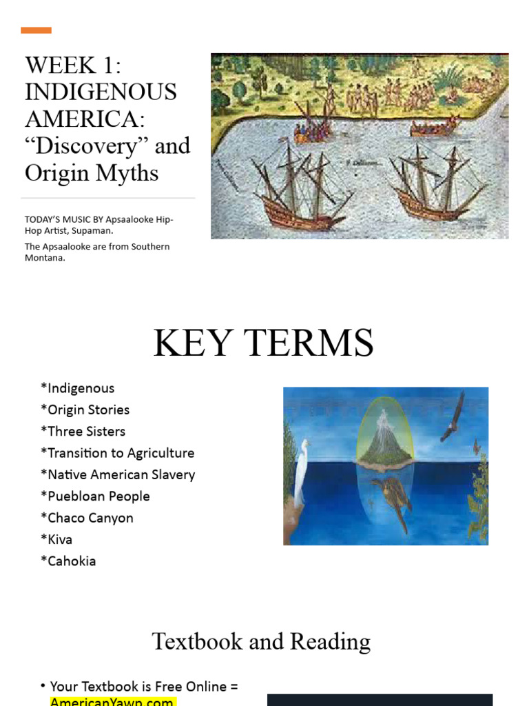 WEEK 1 DAY 2 Discovery and Origin Myths | PDF | Native Americans In The ...