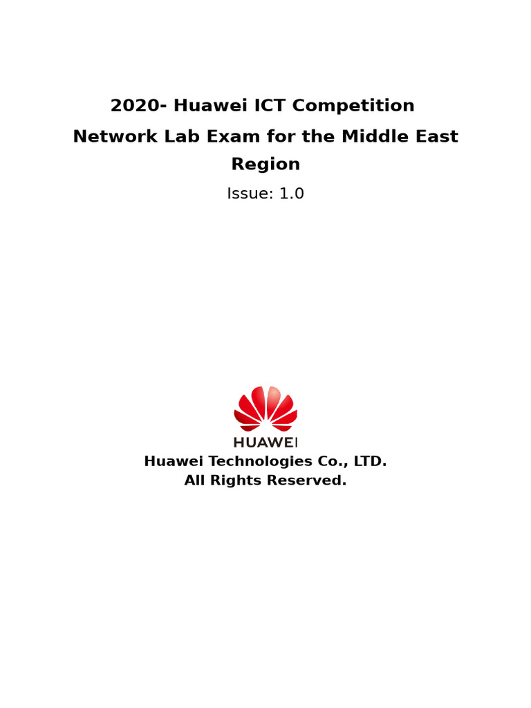 Huawei ICT Competition Network Lab Exam | PDF | Virtual Private Network ...