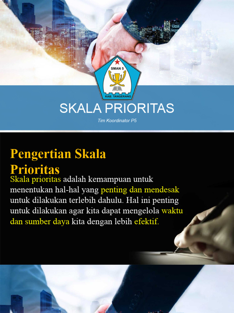 Materi 3 Skala Prioritas | PDF | Microsoft Power Point | Infographics